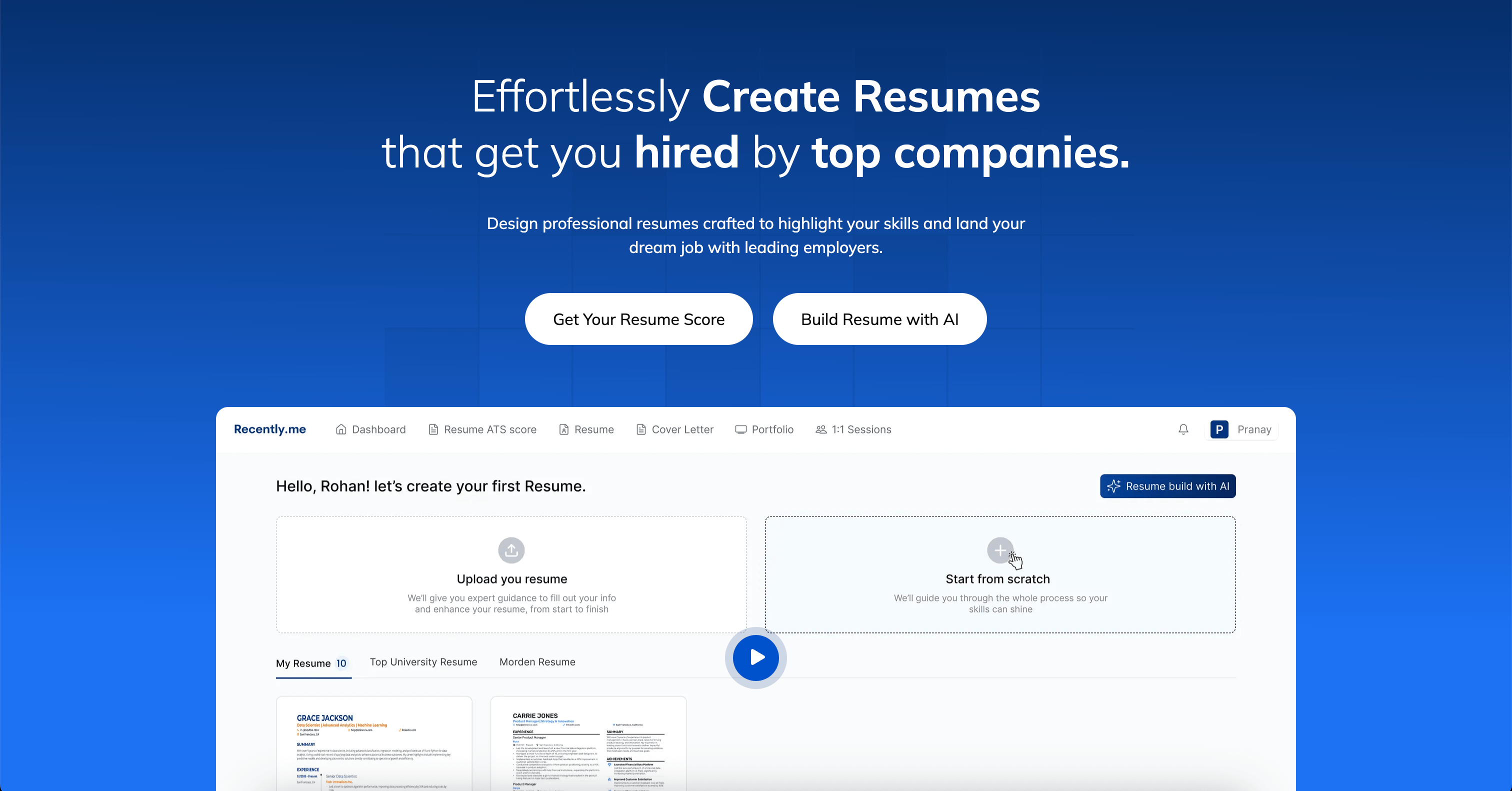 Free Resume Builder 2026 | AI CV Maker Online - Hiretip